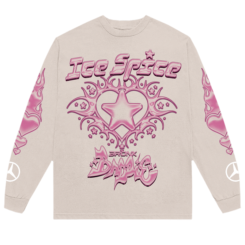Ice Spice x Mercedes-Benz Long Sleeve Graphic Tee (Tan) - Ice Spice ...